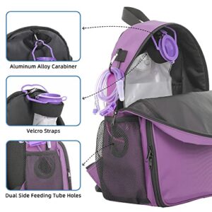 Fewener Feeding Tube Backpack for Feeding Tube G Tube J Tube GJ Tube Backpack - 15.8 Inch Gtube Feeding Backpack Modified Enteral Feeding Pump Backpack for teenagers/adults