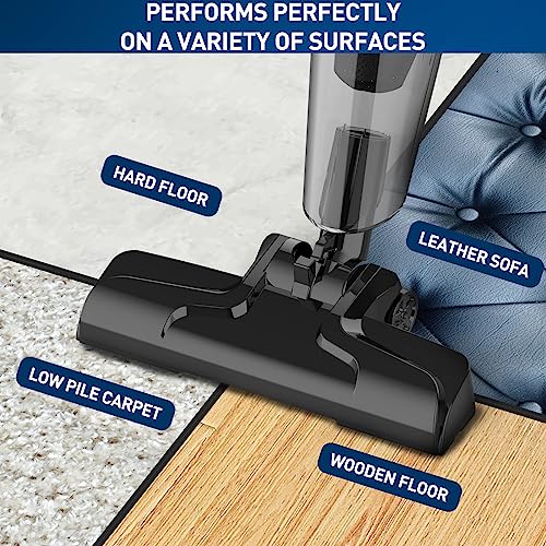 Fichaiy Corded Stick Vacuum Cleaner, Lightweight 3-in-1 Small Vacuums, 600W Powerful Suction Handheld Vac Electric Brooms for Hardwood Floor Pet Hair