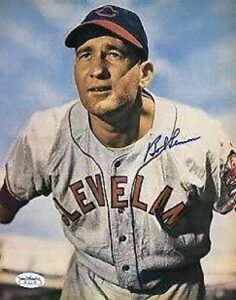 bob lemon signed jsa cert sticker 8x10 photo autograph authentic - autographed mlb photos