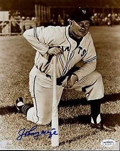 Johnny Mize Signed Jsa Certed Sticker 8x10 Photo Autograph Authentic - Autographed MLB Photos