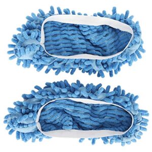 Mop Slippers Shoes Cover, 10Pcs Chenille Mop Slippers Multifunction Floor Cleaning Shoes Dust Cleaner Accessory(Blue)