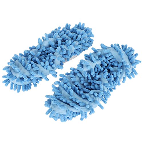 Mop Slippers Shoes Cover, 10Pcs Chenille Mop Slippers Multifunction Floor Cleaning Shoes Dust Cleaner Accessory(Blue)