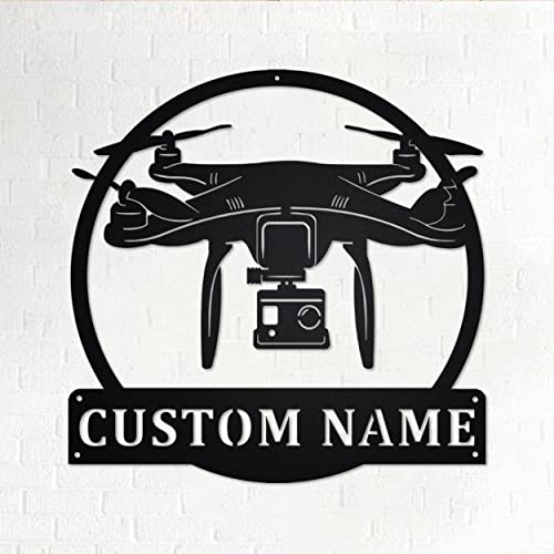 Custom Drone Metal Wall Art, Personalized Drone Name Sign Decoration For Room, Drone Home Decor, Custom Drone, Drone Lover Gift, Drone