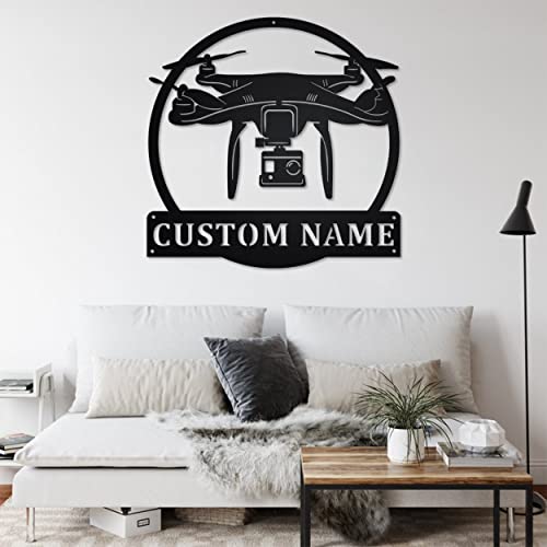 Custom Drone Metal Wall Art, Personalized Drone Name Sign Decoration For Room, Drone Home Decor, Custom Drone, Drone Lover Gift, Drone