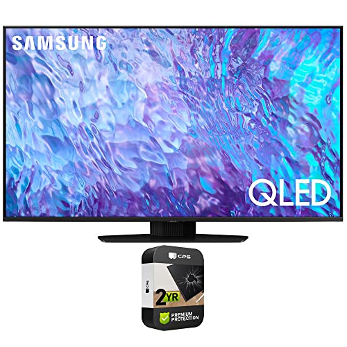 SAMSUNG 50 Inch QLED 4K Smart TV 2023 (Renewed) Bundle with 2 YR CPS Enhanced Protection Pack