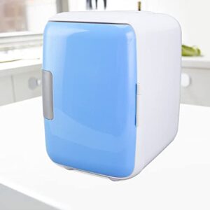 Portable Mini Fridge, Mini Fridge Detachable Partition Small Portable for Food(Blue)