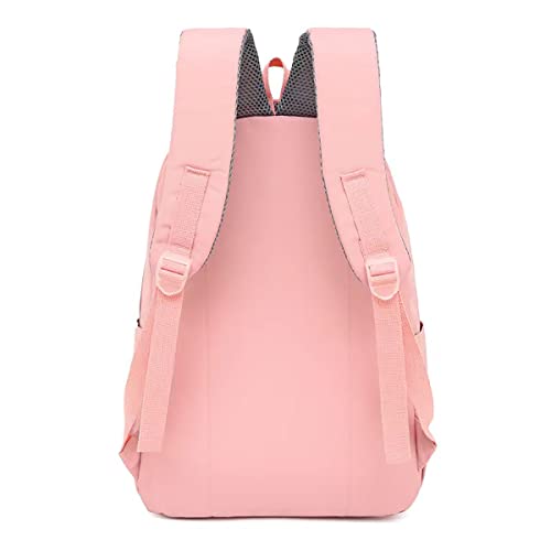 HSD Hope Surged Pink Backpack with 15.6" Laptop Compartment, Bookbag for 12+ years old 17inch Travel Backpack for Women