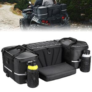 KEMIMOTO ATV Bag, 74L Large ATV Cargo Bag With Cooler Bag, Waterproof 4 Wheeler Storage Rear Rack Seat Bag Universal Compatible With Polaris Sportman Fourtrax Can Am Kawasaki Yamaha Artic Cat