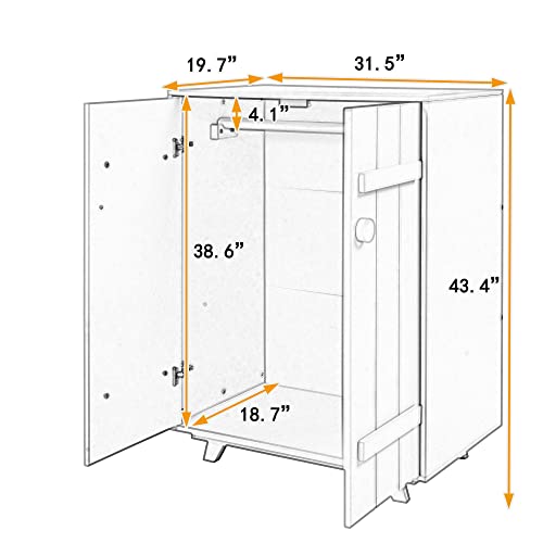 Bellemave Kids Wardrobe with Hanging Rod, Cute Wooden Wardrobe Closet with 2 Doors, Freestanding Wardrobe Cabinet, Storage Armoires for Boys Girls (White)