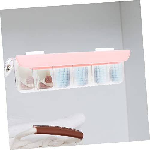 Zerodeko Wall-mounted Storage Box Clothes Organizer Rack Clear Organizer Box Hanging Drawers for Closet Socks Wall Mounted Drawer Sock Organizer Hanging Panties Organizer Wall Sock Holder