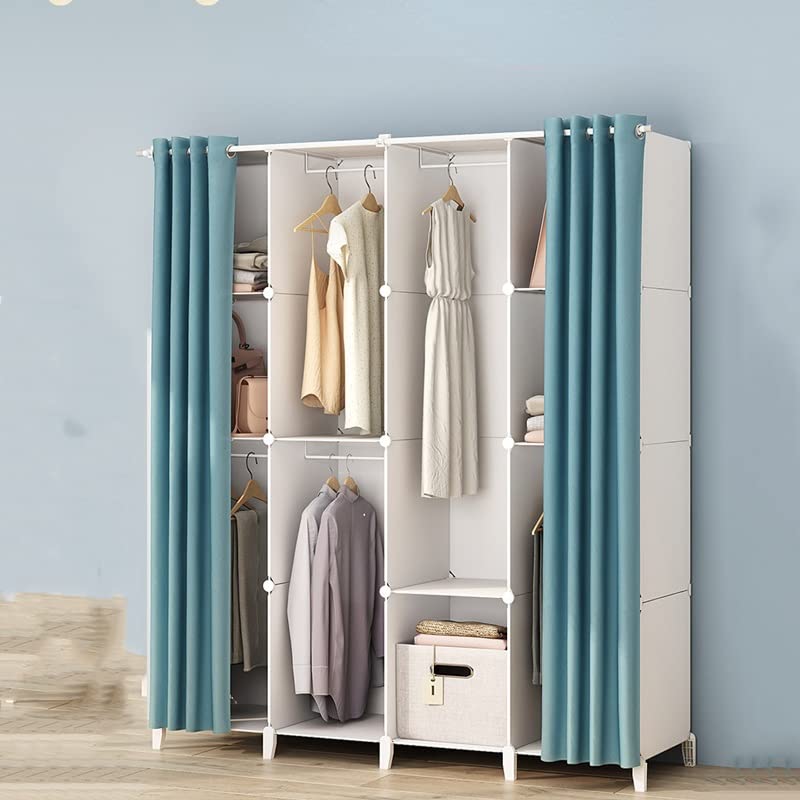 LHLLHL Non Woven Wardrobes Bedroom Closets Storage Cabinet Wardrobes Armoire Wardrobe Furniture (Color : D, Size : 124x47x139cm)