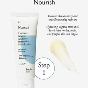 Bodily - Nip Duo Nipple Cream for Breastfeeding - 100% Natural - Lanolin Free Nipple Cream Set - Organic Nipple Butter to Hydrate and Protect Dry, Sore Skin - 2X 0.5oz