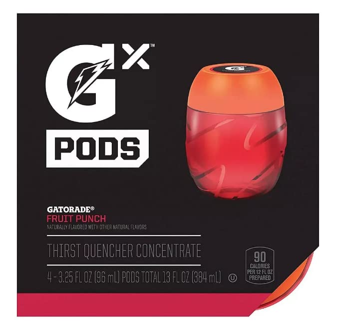 Gatorade Gx Hydration System, Non-Slip Gx Squeeze Bottles Or Gx Sports Drink Concentrate Pods Essentially for Southern Basics (4 Count) Fruit Punch