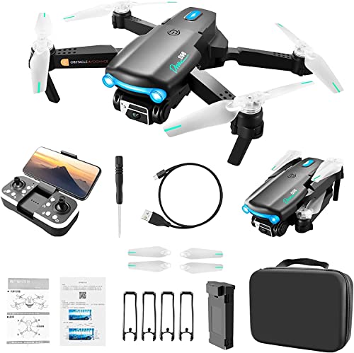 Foldable Drone with 4K Dual HD FPV Camera, S98 Pro Mini Remote Control Quadcopter RC Toys Gifts for Adults Kids, with Optical Fl-ow Localization, Altitude Hold, Headless Mode, One Key Start