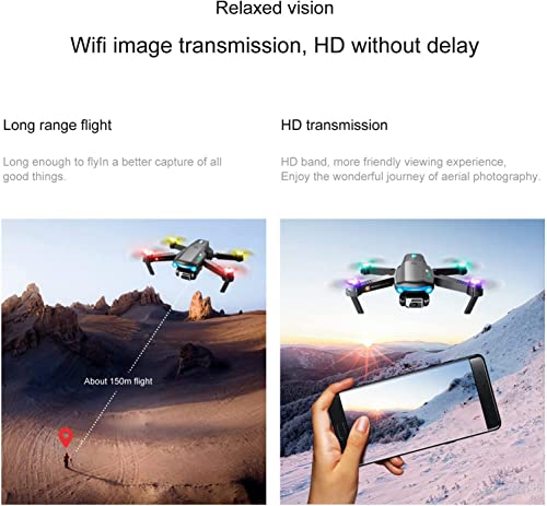 Foldable Drone with 4K Dual HD FPV Camera, S98 Pro Mini Remote Control Quadcopter RC Toys Gifts for Adults Kids, with Optical Fl-ow Localization, Altitude Hold, Headless Mode, One Key Start