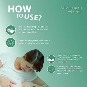 Silvamom® The Original Silver Nursing Cups | Nipple Shields for Nursing Newborn Breastfeeding | 925 Silver | Nickel Free | Newborn Essentials Must Haves | Soothies and Protect (Regular Size)