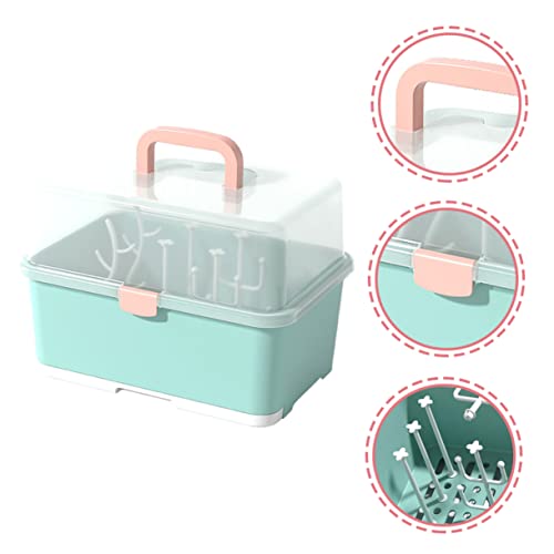 Nursing Bottle Holder Feeding Bottle Storage Box Portable Clothes Drying Rack Pacifier Container Dish Drying Rack Baby Bottle Drying Rack Nursing Bottle Storage Box Drying Box