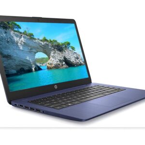 HP 2023 14" HD IPS Laptop, Intel Celeron Processor Up to 2.60GHz, 8GB RAM, 64GB SSD, Ultra-Fast WiFi, Webcam, Windows 11, Dale Blue (Renewed)