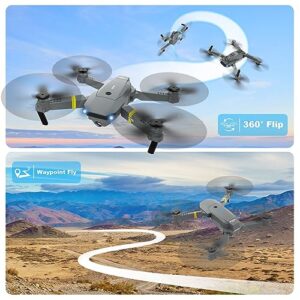 INPORSA Drone with Camera for Adults Kids, 1080P HD Camera FPV Drone with Upgrade Altitude Hold, Gestures Selfie, Waypoint Fly, 3D Flip, One Key Start, 3 Speed Mode, 2 Batteries