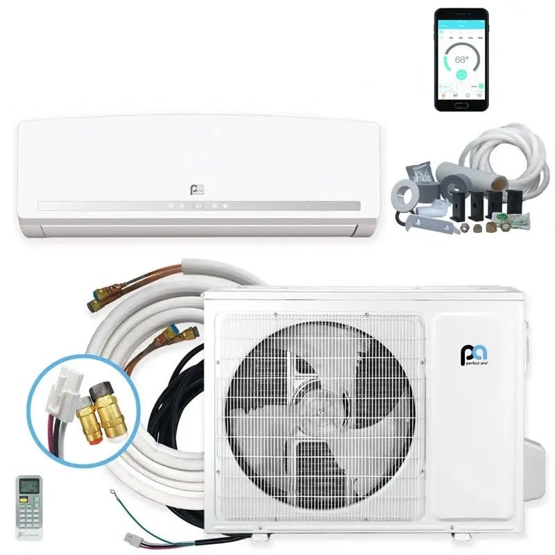 Perfect Aire DIY 18,000 BTU 23.3 SEER Quick Connect Ductless Mini-Split Heat Pump w/WiFi - 230V