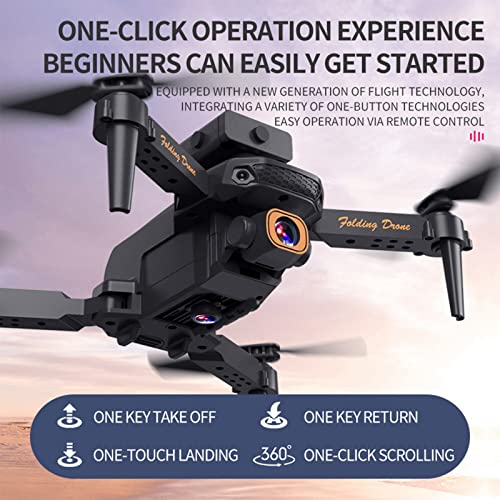 Drones with Camera for Adults, Mini Drone with Dual 1080p Hd WiFi FPV Camera Remote Control Toys with Altitude Hold, Headless Mode, One Key Start Speed Adjustment, Trajectory Flight