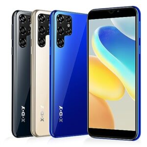 xgody x60 4g lte smartphone unlocked, 6 inch qhd waterdrop screen, 2gb ram+16gb rom, dual sim slots android cell phone, 5mp+5mp camera, face unlock, 3000mah, at&t/t-mobile smart phones (blue)