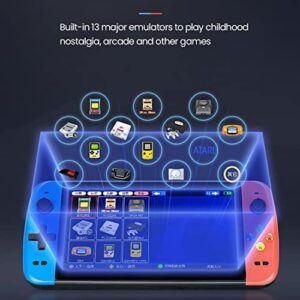 JANN Mini Retro Handheld Game Console, Retro Game Player, Portable Video Game Console 7 Inch Screen Built-in 6,000 Classic Game, 64G Retro Arcade for Kids & Adults