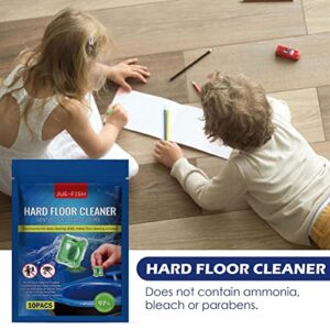 Racsoh 10-Pack Hard Floor Cleaner for Powerful Deep Cleaning & Easy Mopping - Enzyme-Based, Non-Toxic and Plant-Based, Hard Floor Concentrated Cleaner - Safe, Easy, and Effective Cleaning