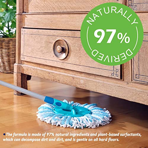 Racsoh 10-Pack Hard Floor Cleaner for Powerful Deep Cleaning & Easy Mopping - Enzyme-Based, Non-Toxic and Plant-Based, Hard Floor Concentrated Cleaner - Safe, Easy, and Effective Cleaning