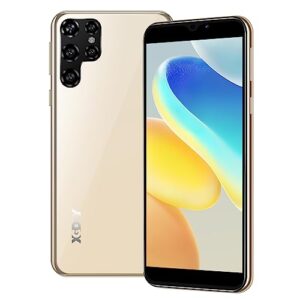 Xgody X60 4G LTE Smartphone Unlocked, 6 Inch QHD Waterdrop Screen, 2GB RAM+16GB ROM, Dual Sim Slots Android Cell Phone, 5MP+5MP Camera, Face Unlock, 3000mAh, AT&T/T-Mobile Smart Phones (Gold)