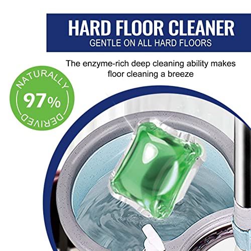 Racsoh 10-Pack Hard Floor Cleaner for Powerful Deep Cleaning & Easy Mopping - Enzyme-Based, Non-Toxic and Plant-Based, Hard Floor Concentrated Cleaner - Safe, Easy, and Effective Cleaning