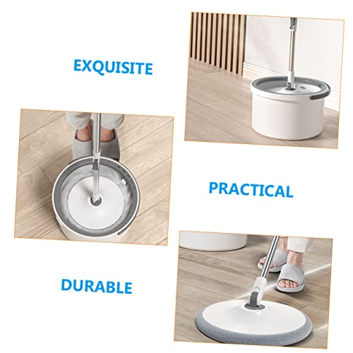 DOITOOL Disc Mop Cleaning Mop Window Glass Cleaner Household Cleaner Floor Dry Mop Cleaning Round Mop Round Mirror Floor Mop Wet Dry Mop for Floor Cleaning Floor Cleaning Mop to Rotate