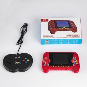 TimeMax Portable Handheld Game Consoles Video Games for Kids and Adults 3.2-inch Screen 500 Preloaded Classic Retro Games Built-in Battery 2-Player Controller TV Connection (Red)…