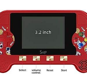 TimeMax Portable Handheld Game Consoles Video Games for Kids and Adults 3.2-inch Screen 500 Preloaded Classic Retro Games Built-in Battery 2-Player Controller TV Connection (Red)…