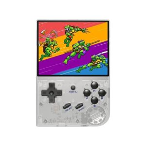 anbernic rg35xx retro handheld game console - dual system linux + garlic os- 64gb tf card 6831 built in arcade games - handheld emulator - 3.5 ips oca screen 2600 mah battery. plug & play video games