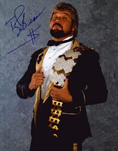 the million dollar man ted dibiase signed 11x14 photo wwe belt autograph blem 1 - autographed wrestling photos