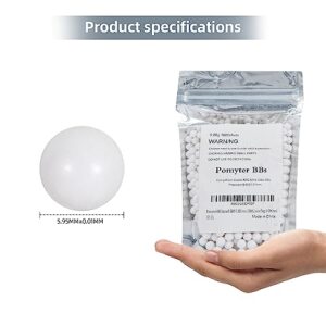 Pomyter BBS Airsoft BBS 0.20Gram,Biodegradable Airsoft BBS,Premium-Grade 6mm Airsoft BBS Ammo,1000Count/Bag (0.20Gram)