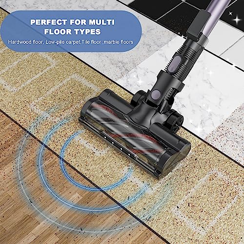 TMA Cordless Vacuum Cleaner, 250W Brushless 25Kpa Stick Vacuum Cleaner with 8-Cell Large Battery & 45Min Runtime, 6 in 1&Multi-Tool for Hardwood Floor Low-Pile Carpet Pet Hair T210