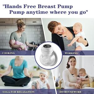 BANLEIYU Wearable Breast Pump, Portable Breast Pump Hands Free with 3 Modes & 9 Levels, 19/22mm All-in-One Painless Electric Wearable Pumps for Breastfeeding with LCD Display, 2 Pack White