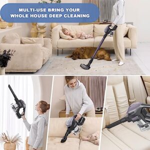 TMA Cordless Vacuum Cleaner, 250W Brushless 25Kpa Stick Vacuum Cleaner with 8-Cell Large Battery & 45Min Runtime, 6 in 1&Multi-Tool for Hardwood Floor Low-Pile Carpet Pet Hair T210