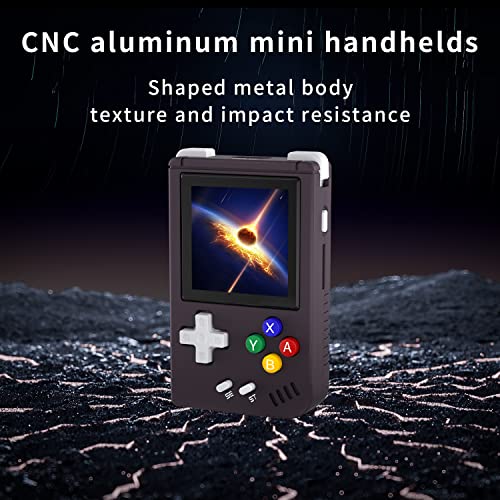 RG Nano Retro Handheld Game Console,RG Nano Portable Game Mini Aluminum Alloy with 1.54 Inch IPS Screen,rg Nano with 64G TF Card Pre-Installed 5405 Games Supports Clock Hi-fi Speaker