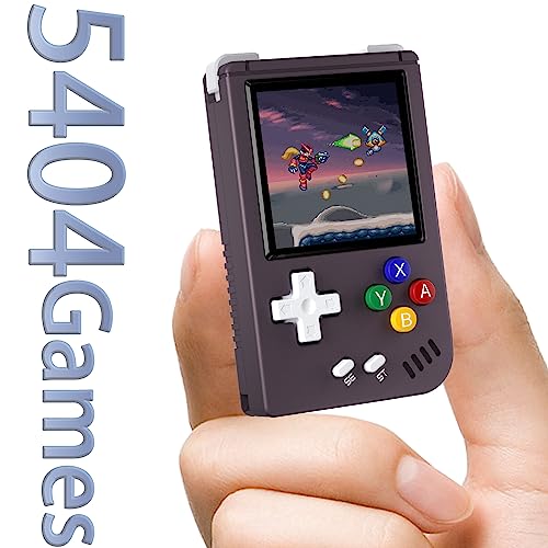 RG Nano Retro Handheld Game Console,RG Nano Portable Game Mini Aluminum Alloy with 1.54 Inch IPS Screen,rg Nano with 64G TF Card Pre-Installed 5405 Games Supports Clock Hi-fi Speaker