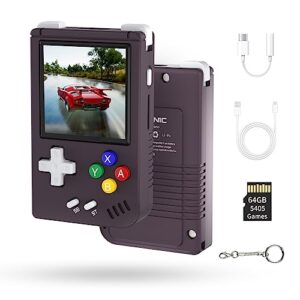 rg nano mini retro video handheld game console linux system 1.54" ips screen 64g tf card built in 5405 classic games 1050mah battery hi-fi speaker aluminum alloy protable game player