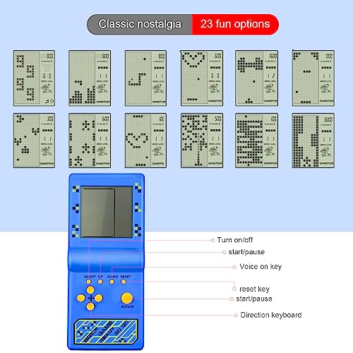 Large Screen Nostalgic Puzzle Player Handheld Brick Game Console Classic Video Game Console Built-in 23 Games