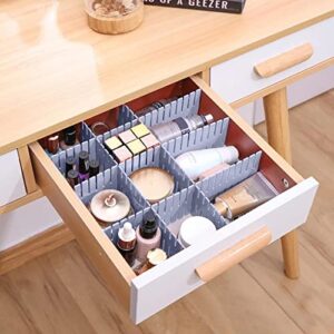 Hongyo Drawer Dividers - 4pcs Adjustable Drawer Organize, Storage Organizer Separator For Socks, Underwear, Makeup, Kitchen, Bedroom, Dresser