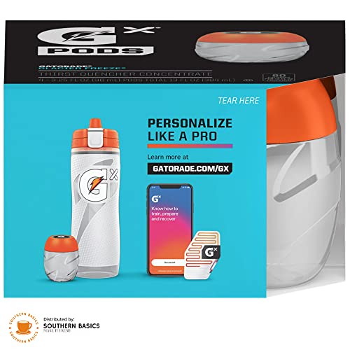 Gatorade Gx Hydration System, Non-Slip Gx Squeeze Bottles Or Gx Sports Drink Concentrate Pods (4 Count) (Glacier Freeze)