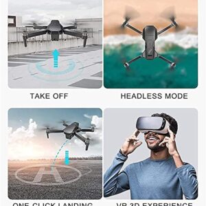 INDYAH Portable Aircraft Aerial Photography Toy 4K 5G WiFi Professional Mini Remote Control Aircraft Aerial Camera Small Model Airplane Folding Drone/UAV 1 Batteri/a