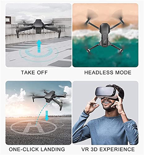 INDYAH Portable Aircraft Aerial Photography Toy 4K 5G WiFi Professional Mini Remote Control Aircraft Aerial Camera Small Model Airplane Folding Drone/UAV 1 Batteri/a