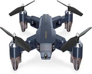 indyah foldable 720p high-definition camera drone,-key return to home, remote control aircraft with real-time image transmission function/denim blue/30w