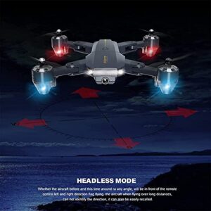 INDYAH Foldable 720P High-Definition Camera Drone,-Key Return to Home, Remote Control Aircraft with Real-Time Image Transmission Function/Denim Blue/30W